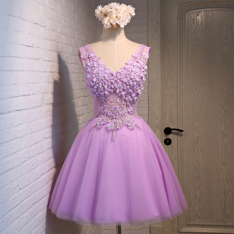 Real Picture,prom Dresses,short Prom Dress,bridesmaid Dresses,tulle,v ...